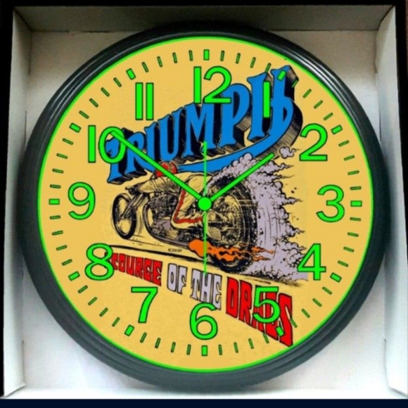 Wall Decor | Triumph Drag Dragster Motorcycle Garage Shop Glow In The ...